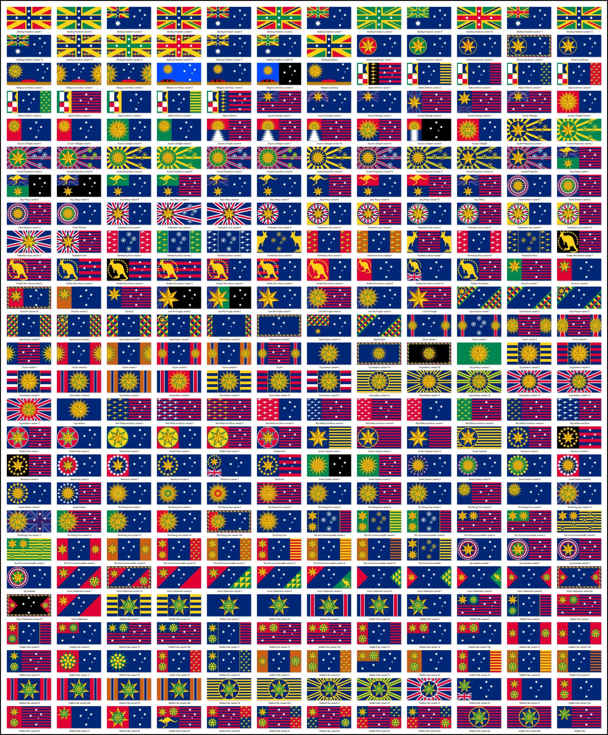 A Sampler of Anne's Australian Flag Designs - Flag Design Possibilities ...